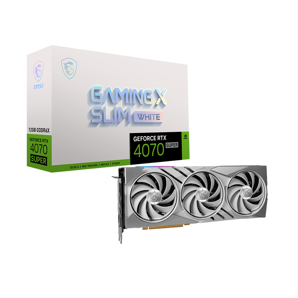 NVIDIA GeForce RTX 4070 Super Gaming X Slim 12GB White Graphic Card ...