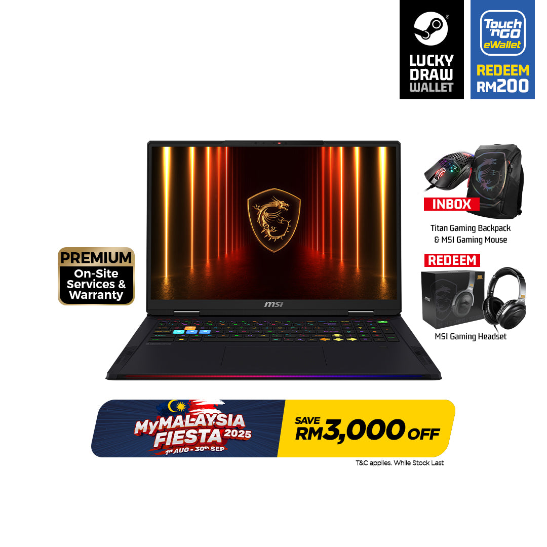 MSI Raider 18 HX AI A2XWJG 068 Gaming Laptop [NVIDIA® GeForce RTX™ 509 ...
